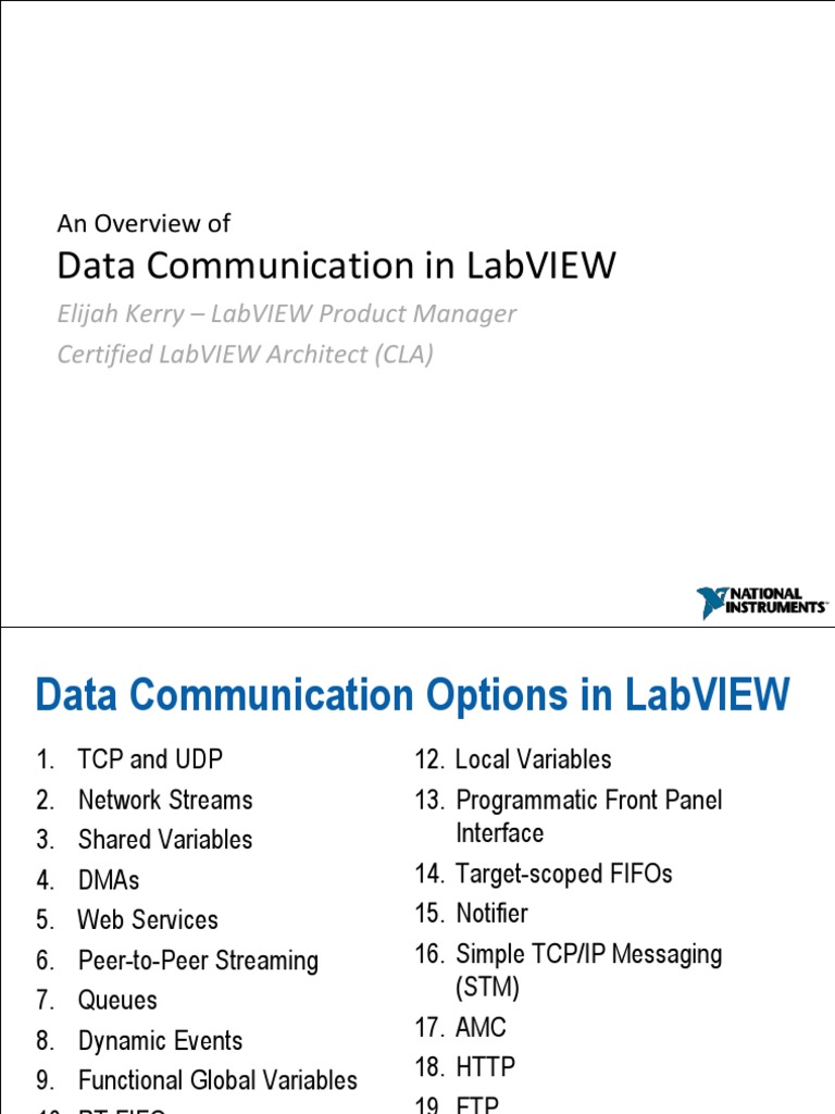 Data Communication in LabVIEW | PDF | World Wide Web | Internet & Web