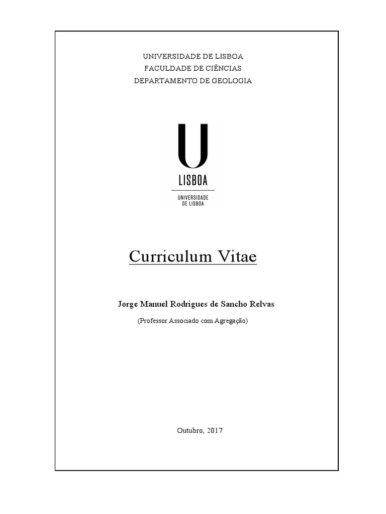 Jorge Relvas CV Out 2017 | PDF | Lisboa | Ensino médio