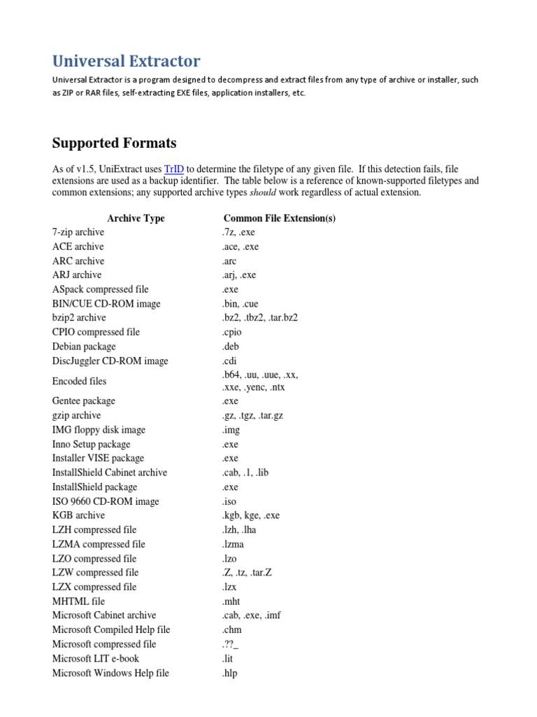 Universal Extractor - Compressed Archive Extractor PDF | PDF | Computer ...