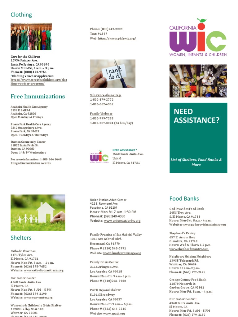 Local Resources for Assistance in CA | PDF