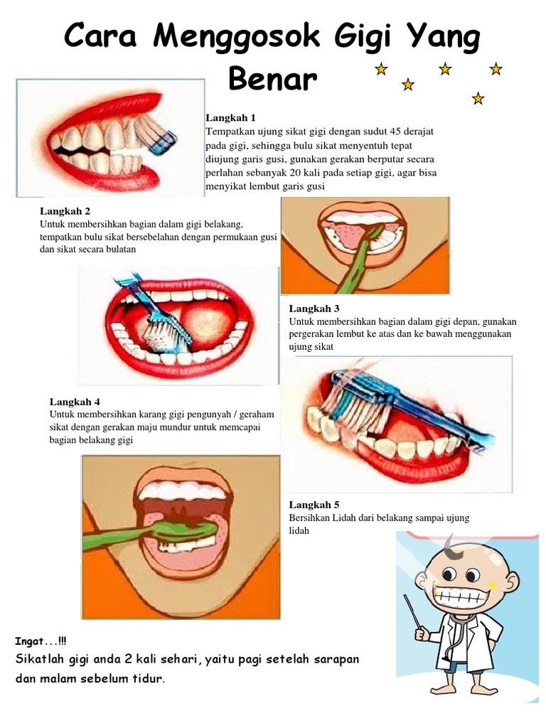 Cara Menggosok Gigi Yang Benar | PDF