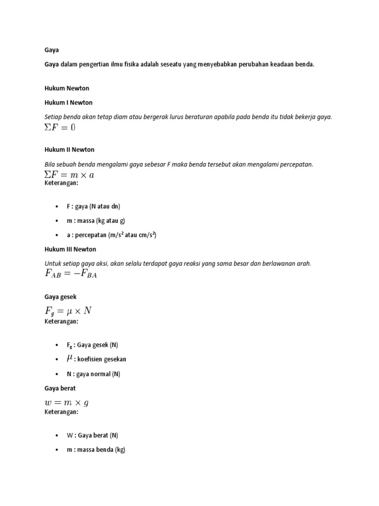 Rumus Fisika | PDF | Metode & Bahan Ajar | Sains & Matematika
