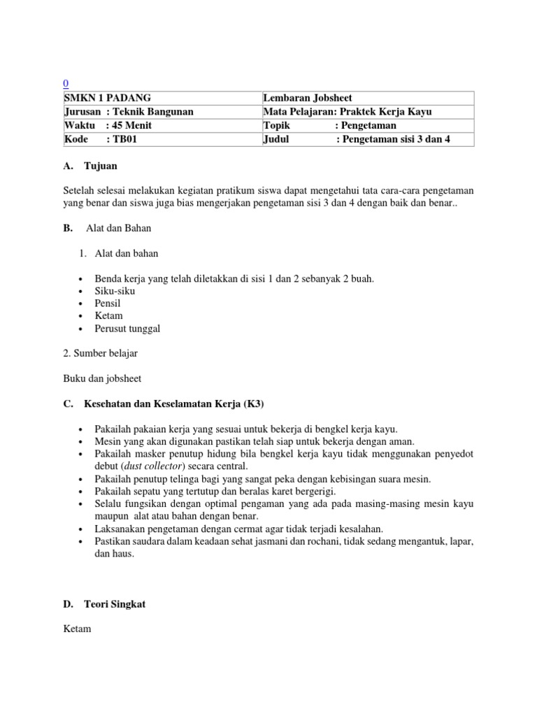 Job Sheet 1 | PDF