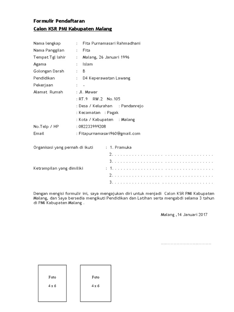 Formulir KSR - RJP | PDF