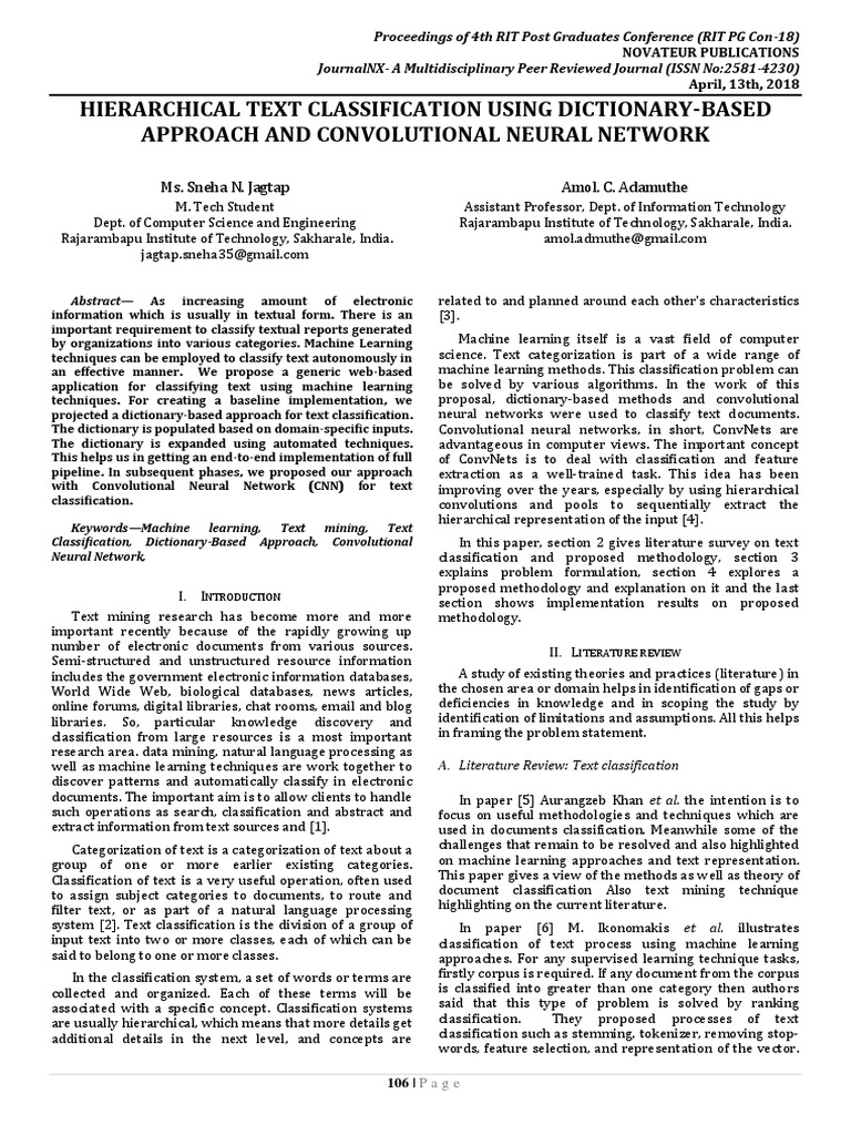 Text Classification PDF | PDF | Machine Learning | Artificial Neural ...