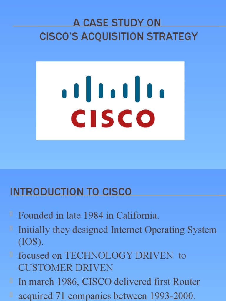 A Case Study On Cisco'S Acquisition Strategy | PDF