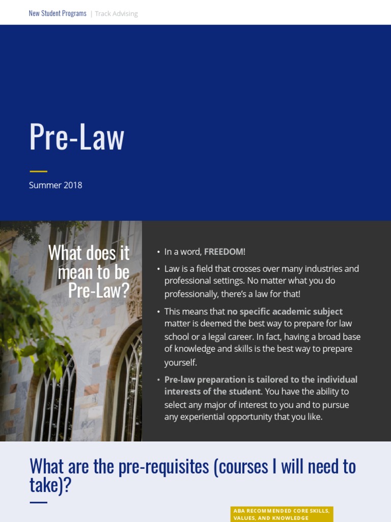 Pre-Law Advising 2018 | PDF | Law School | University And College Admission