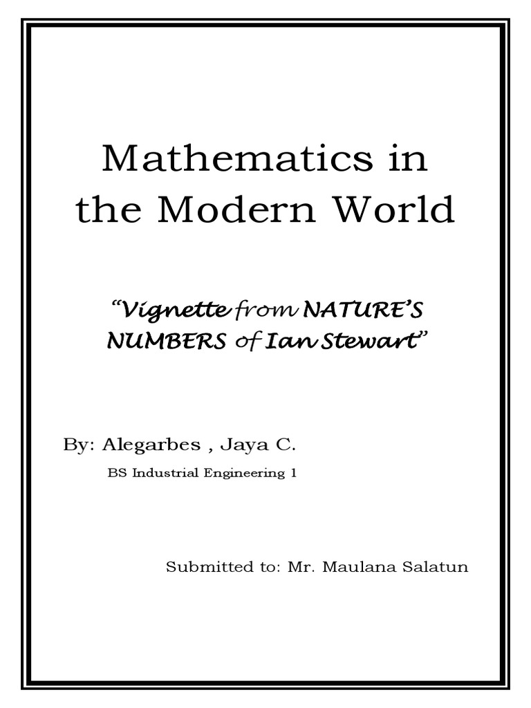 Mathematics in The Modern World (VIGNETTE) | PDF | Chaos Theory | Pattern
