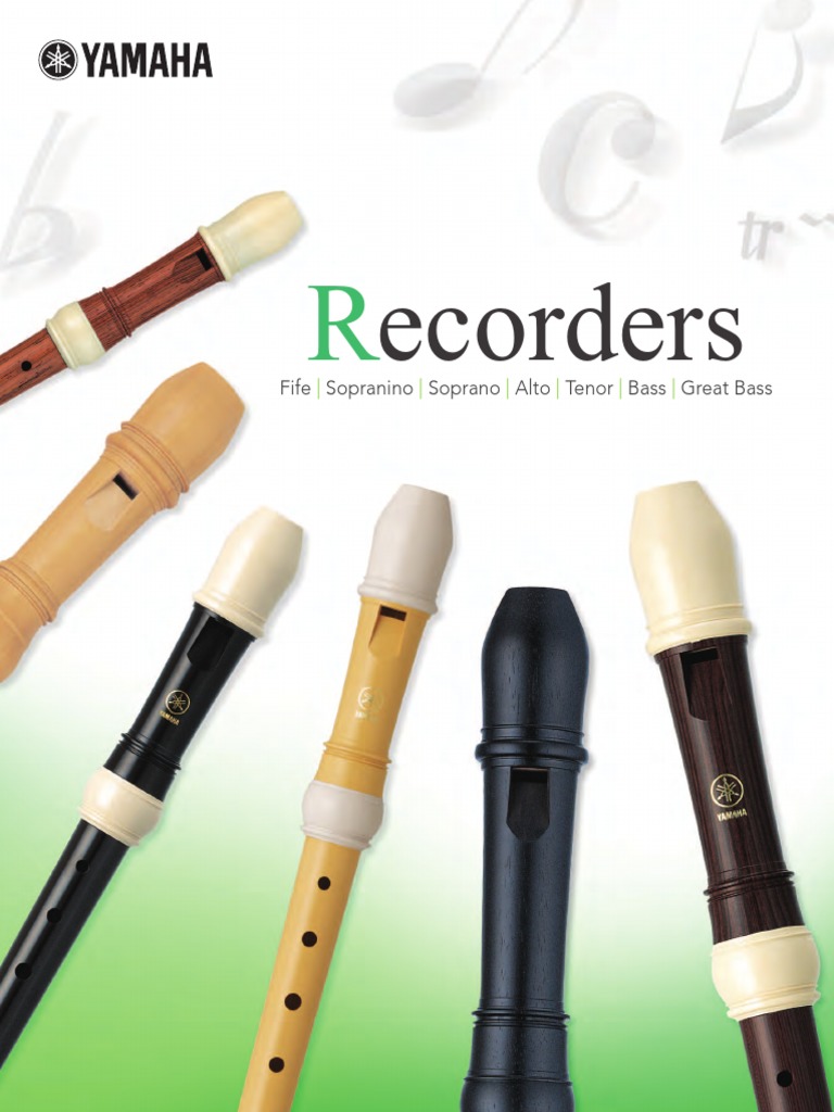 YAMAHA Recorders | PDF | Recorder (Musical Instrument) | Entertainment ...