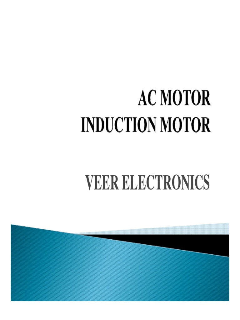 Know Induction Motor Veer Electronics PDF | PDF | Electromagnetic ...