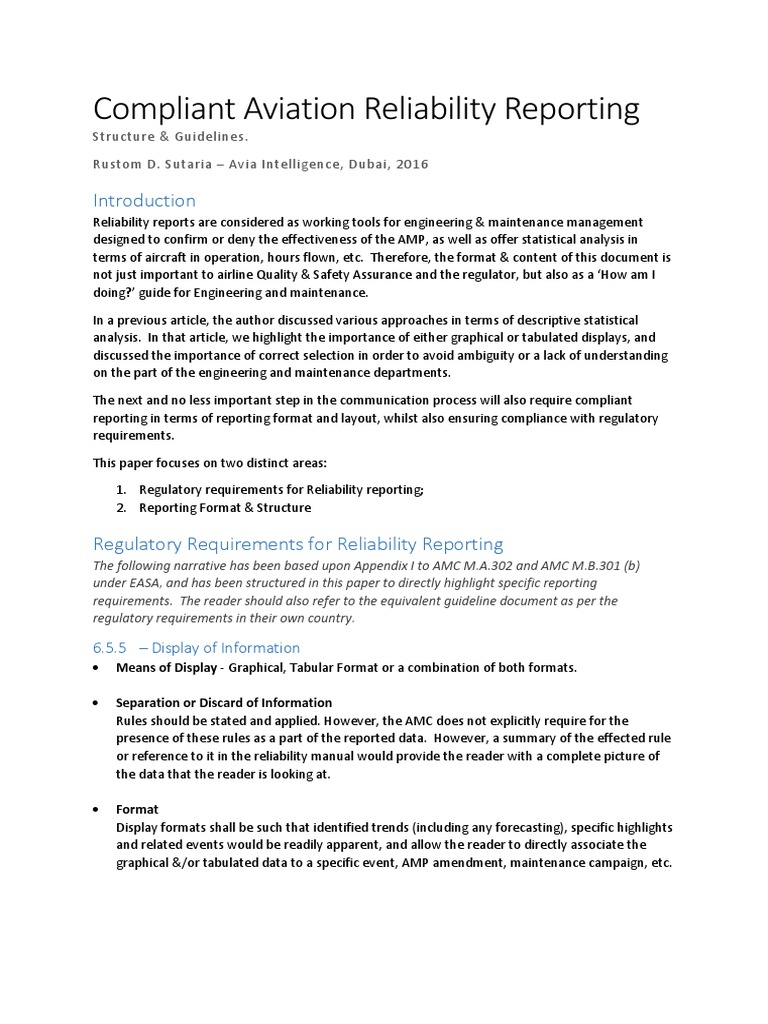 Reliability Reporting | Download Free PDF | Reliability Engineering ...