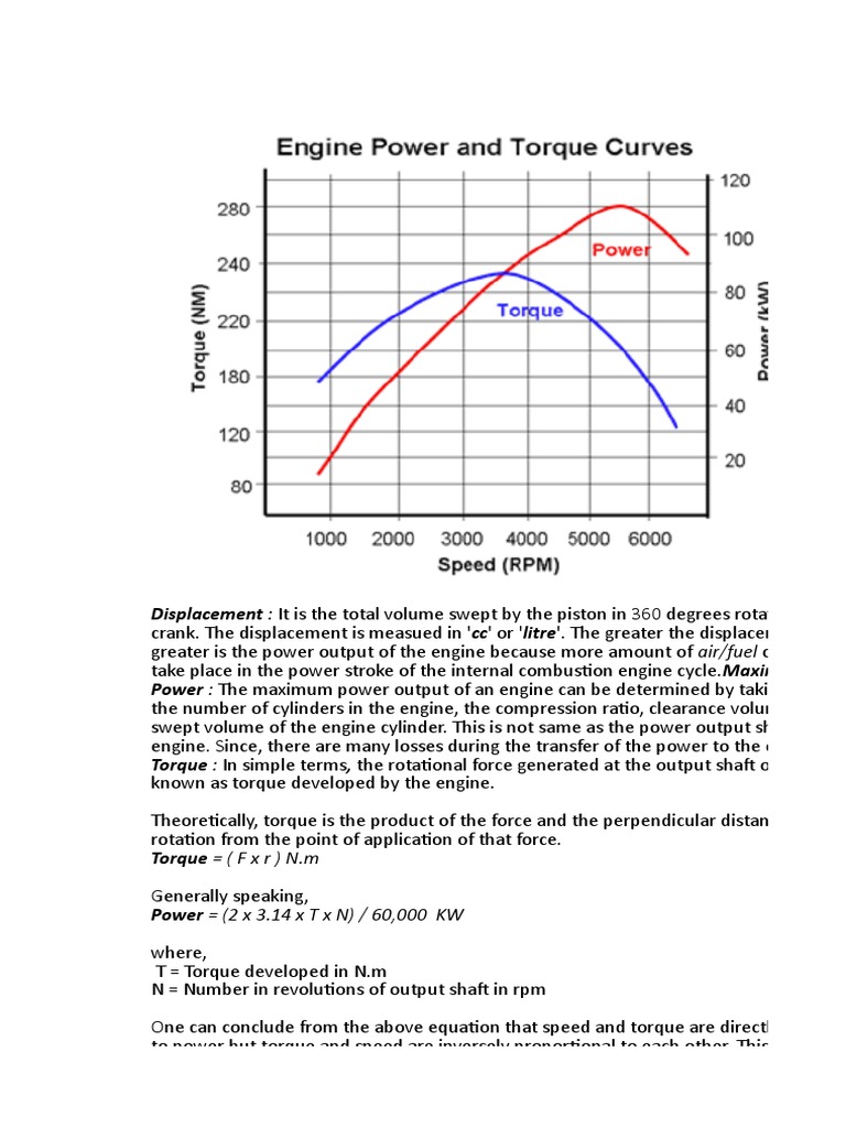Engine Torque Vs Power | PDF | Torque | Internal Combustion Engine