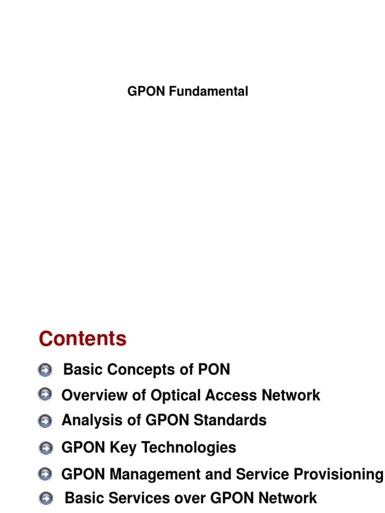 Gpon Fundamental | PDF | Communications Protocols | Network Protocols