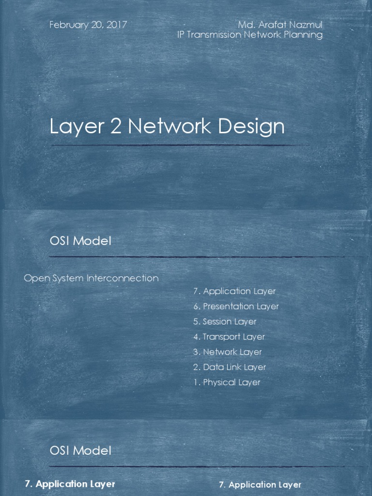 Presentation of Layer 2 Network | PDF | Network Switch | Osi Model