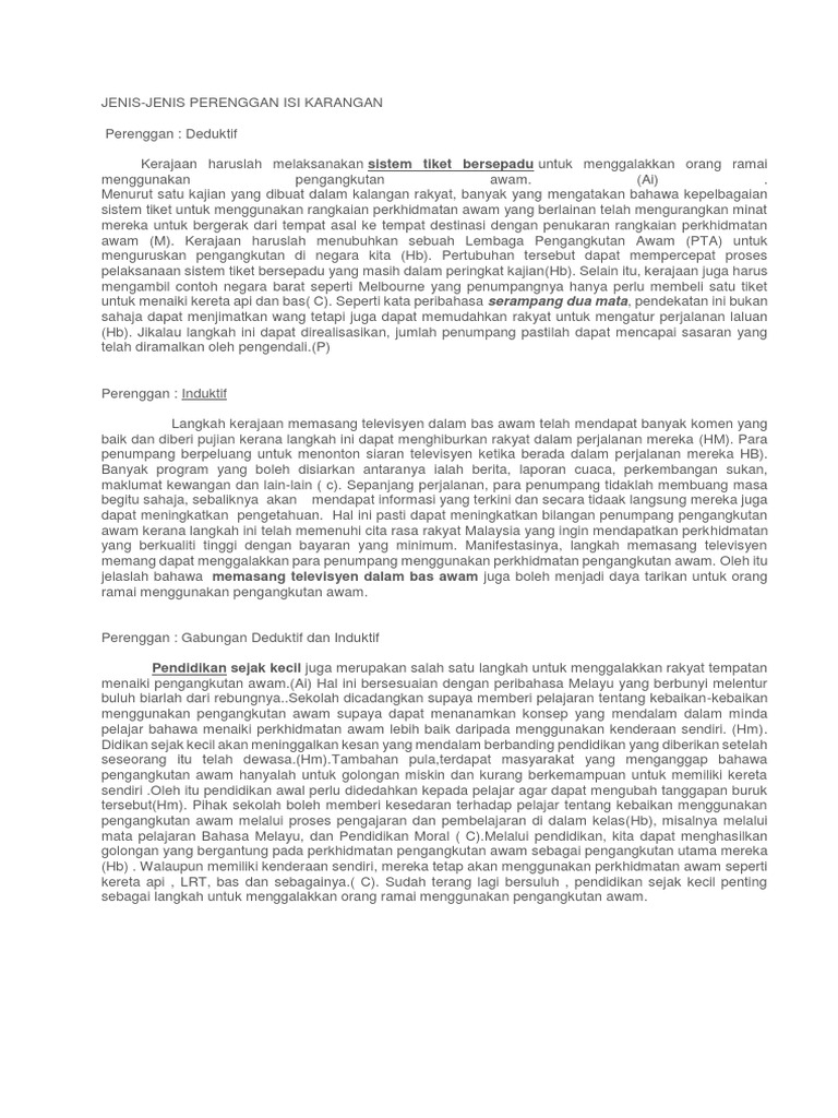 Contoh Jenis Perenggan | PDF