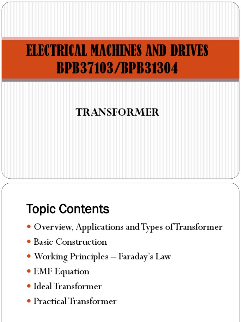 Chapter 2 Transformer PDF | PDF | Electromagnetic Induction | Transformer