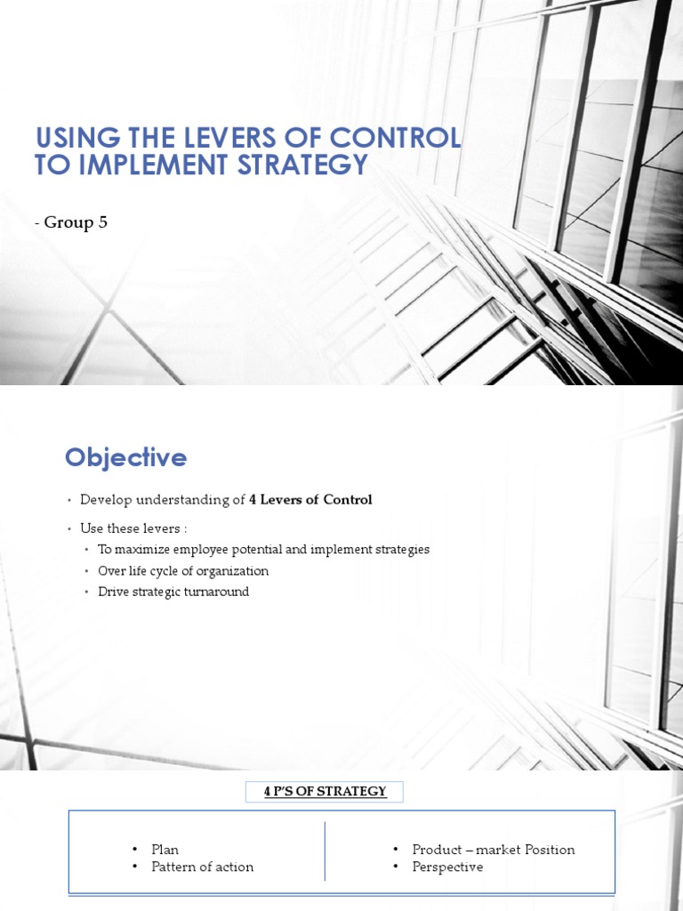 Using The Levers of Control To Implement Strategy 2.0 | PDF