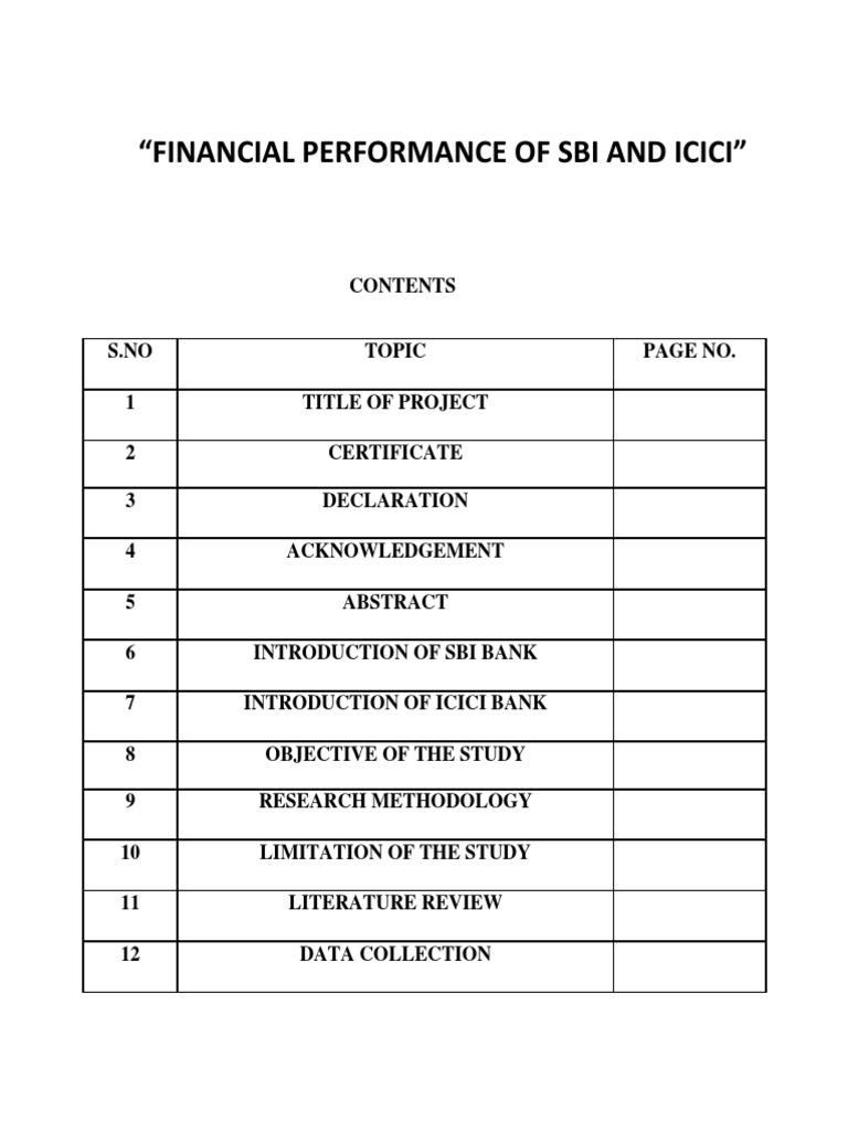 Financial Performance Comparison of SBI and ICICI Bank | PDF | Banks ...