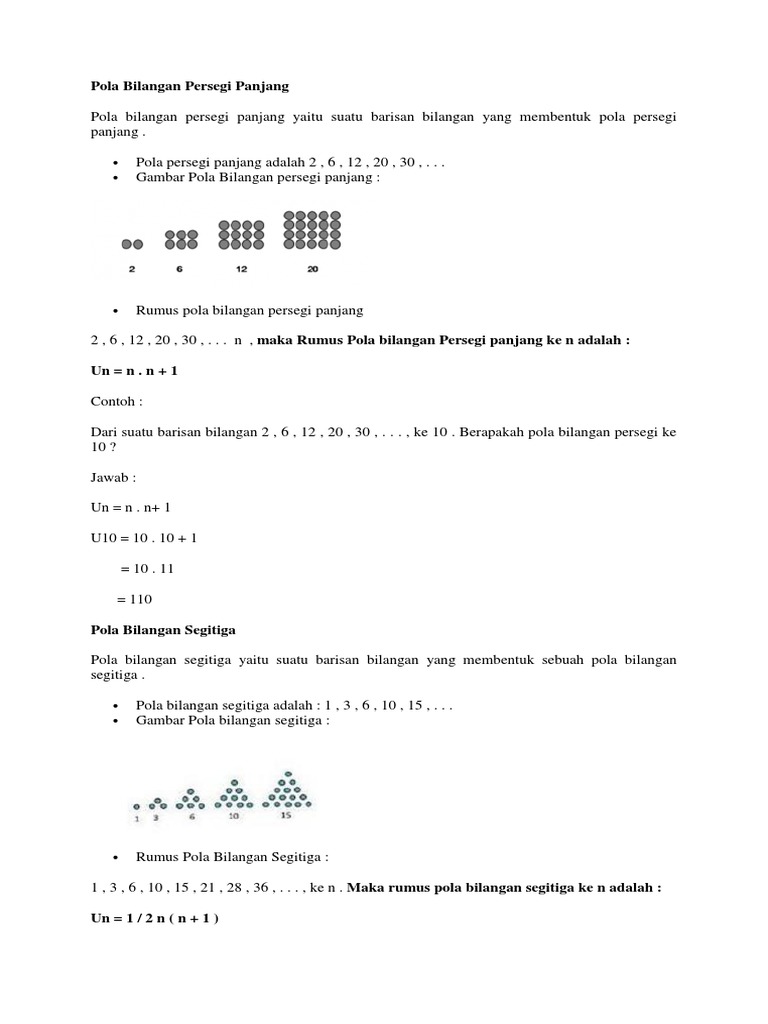 Pola Bilangan Persegi Panjang | PDF