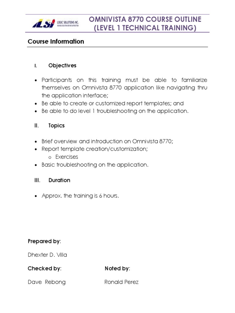 OmniVista 8770 Training Course | PDF