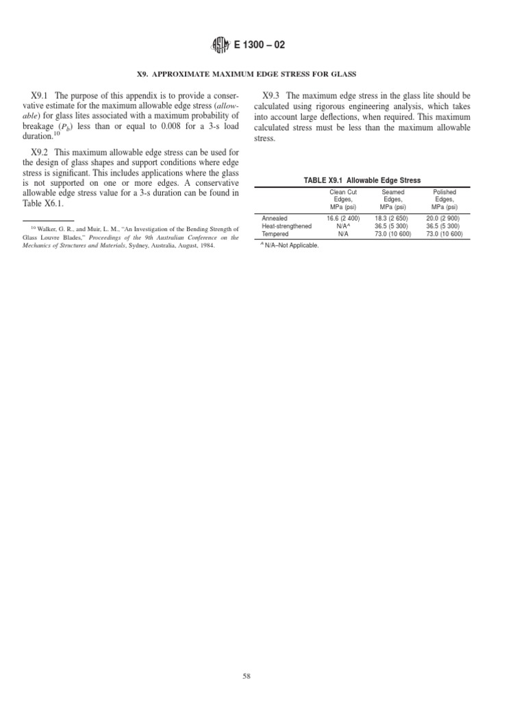 ASTM E1300-2 LEdge Stress | PDF | Stress (Mechanics) | Strength Of ...