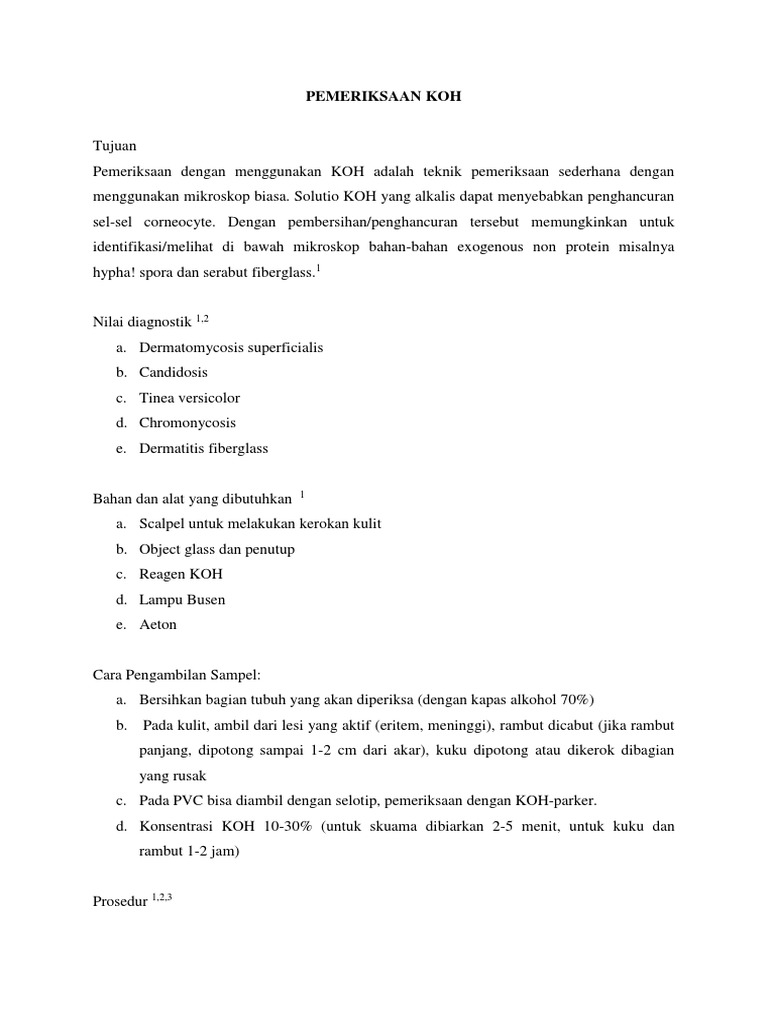 Pemeriksaan Koh | PDF