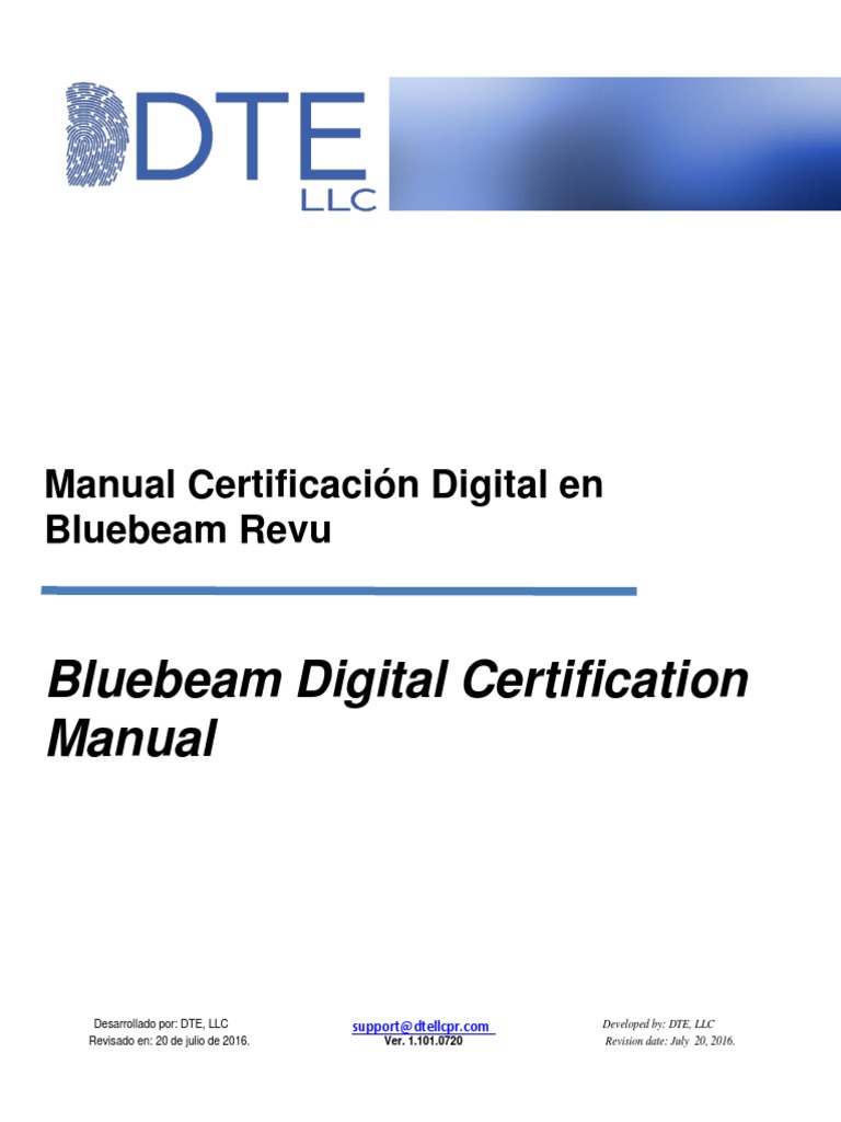 Manual para Certificacion Digital en Bluebeam Revu2 PDF | PDF | Mac OS ...