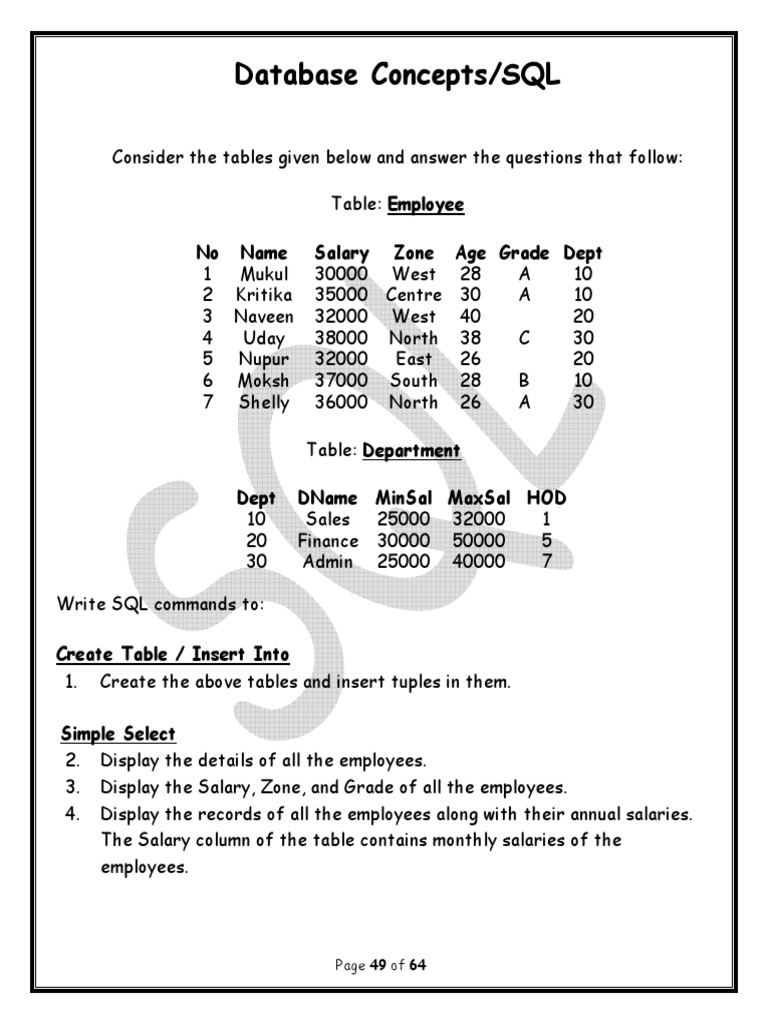 Cs Sql Pdf Sql Data Management Software