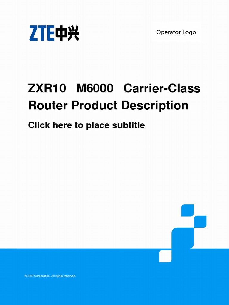 ZXR10 M6000 Carrier-Class Router Product Description | PDF | Computer ...