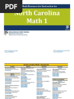 NC Math 1 Standards | PDF | Inequality (Mathematics) | Equations