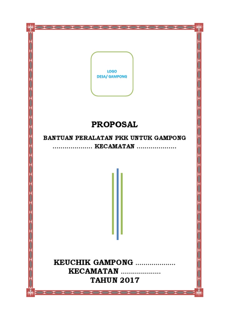 Contoh Proposal Bantuan Peralatan PKK | PDF
