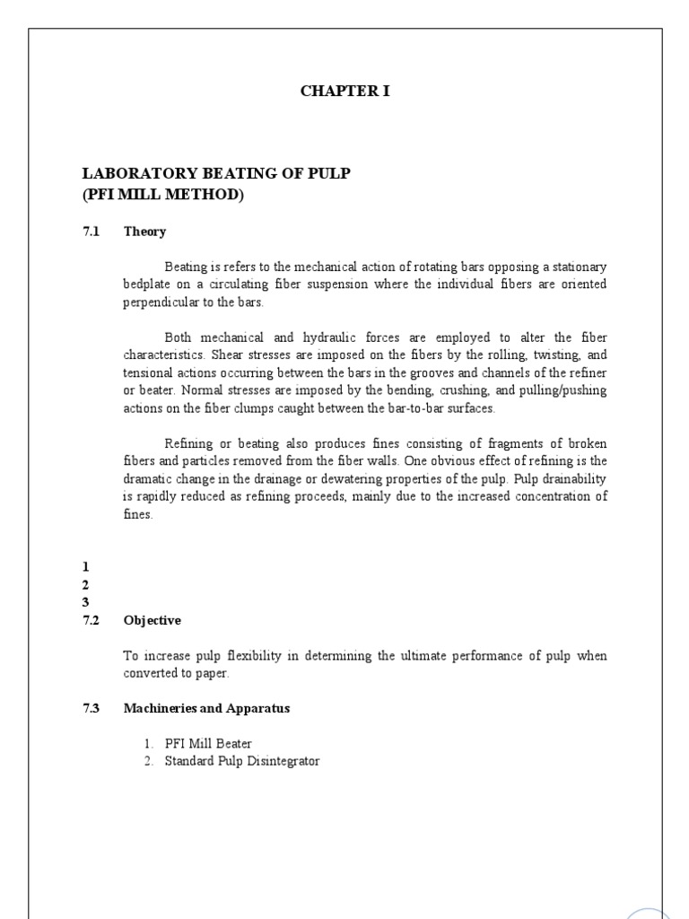 Lab Sheet 7 Lab Beating | PDF | Pulp (Paper) | Paper