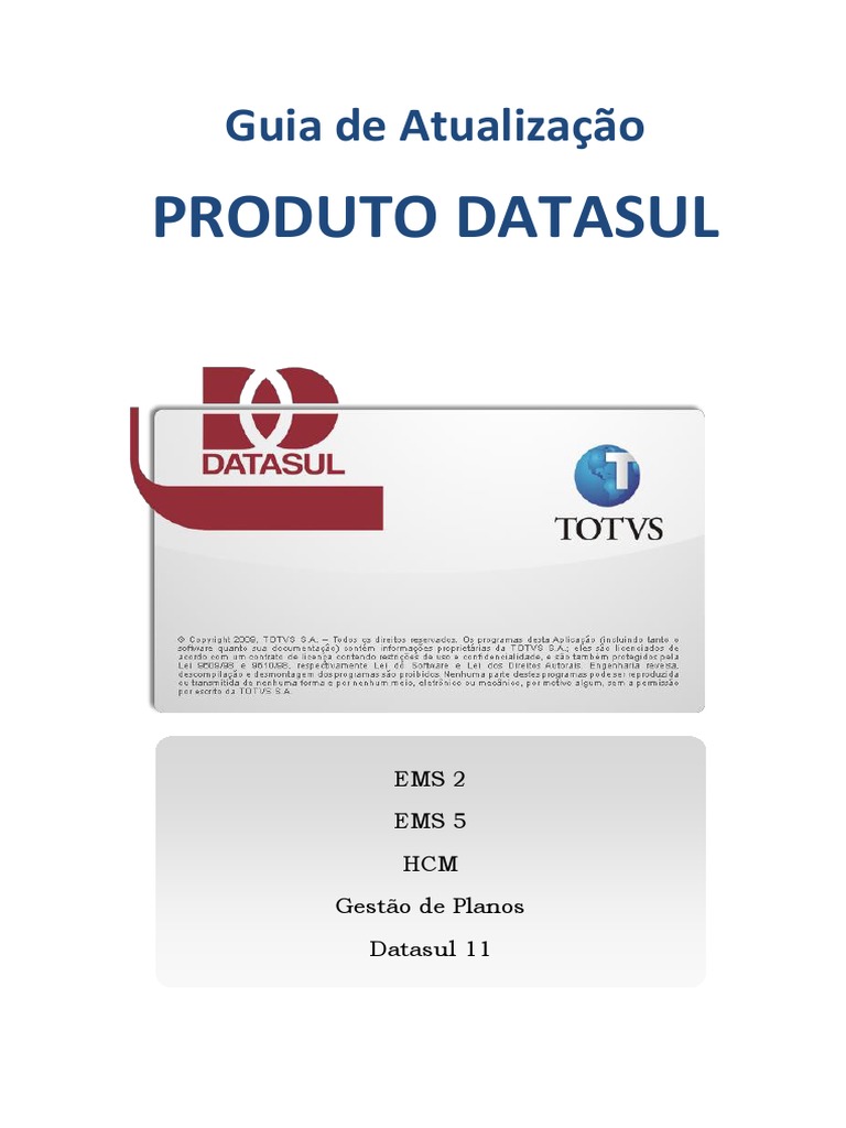 Update Datasul | PDF | Bancos de dados | Processo (informática)