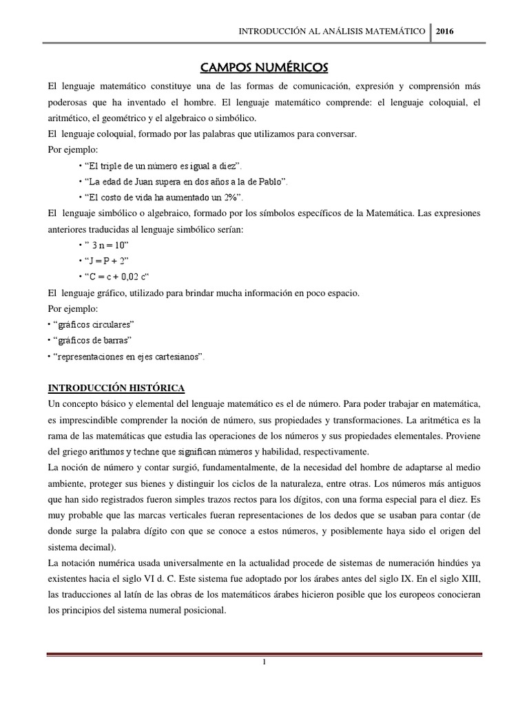 Teoría Campos Numéricos 2016 | PDF | Número racional | Números