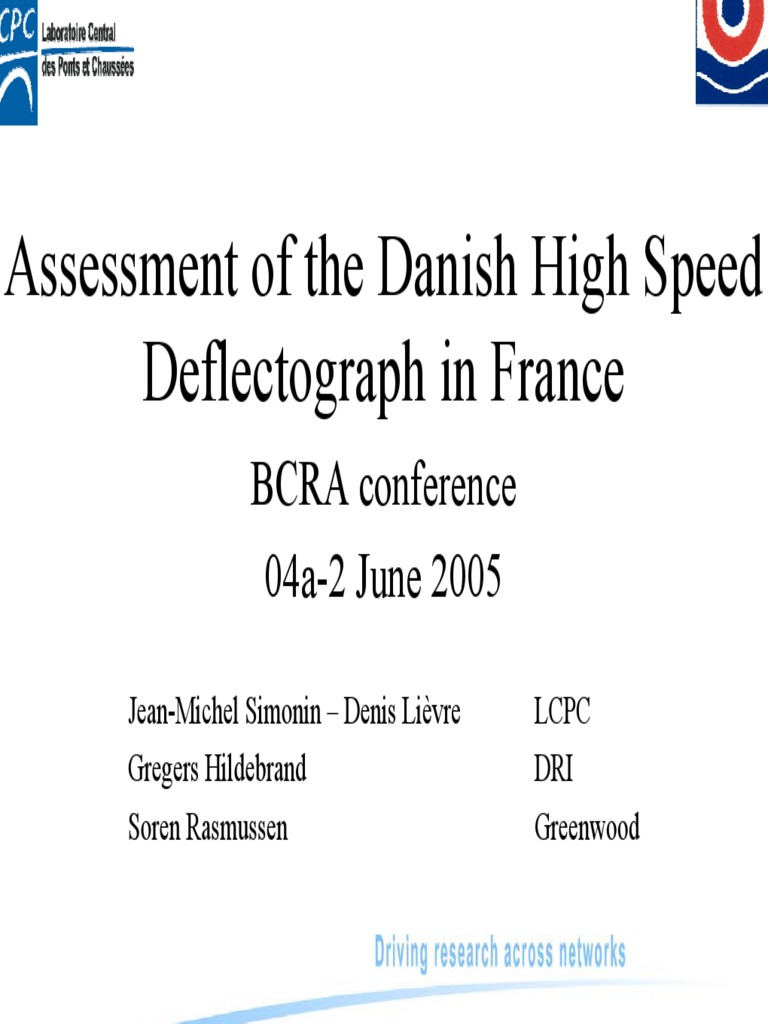 Danish Deflectograph Assessment France | PDF | Metre | Scientific Method