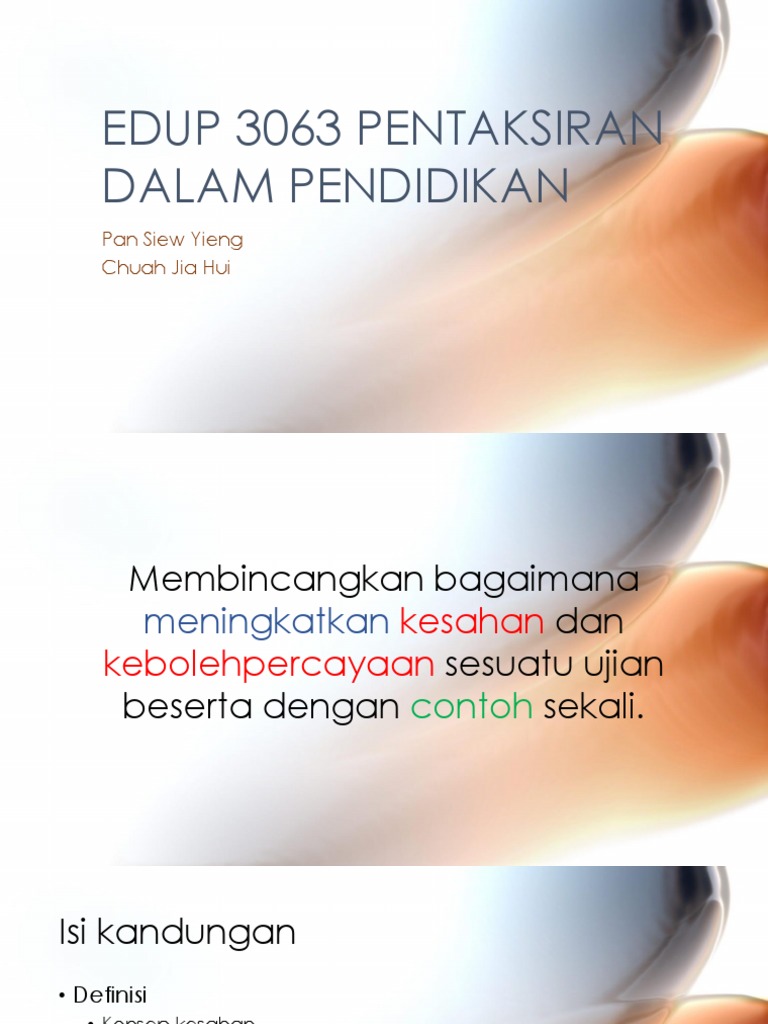 Edup 3063 Pentaksiran Dalam Pendidikan Tutorial3 | PDF