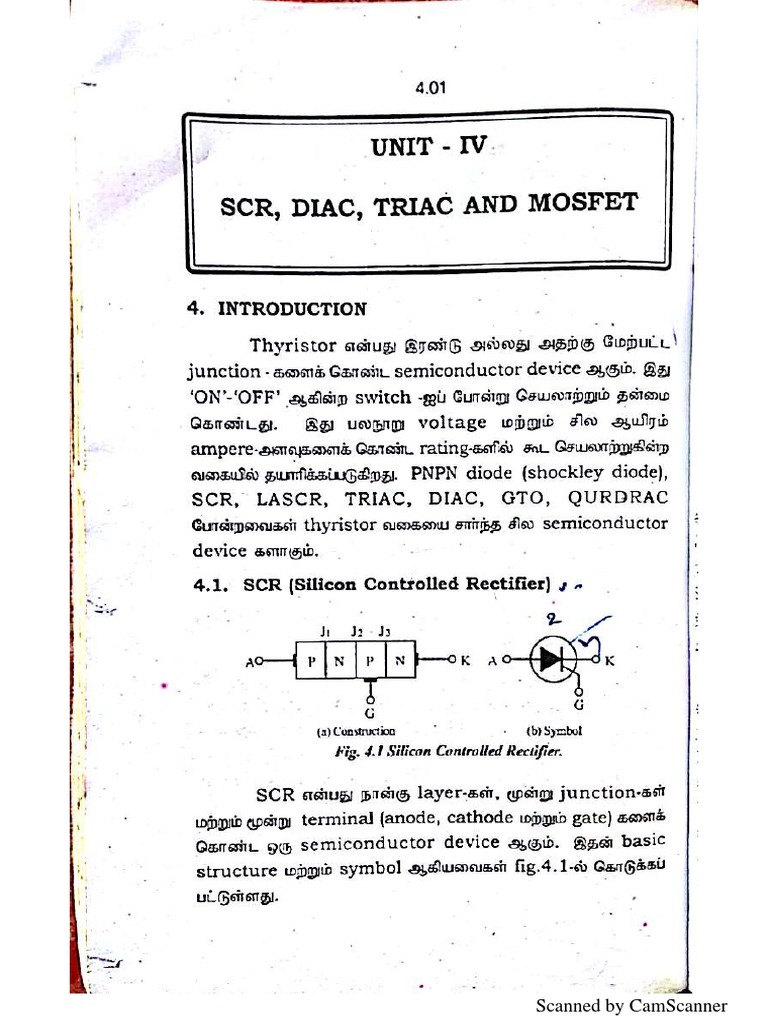 SCR (Silicon Controlled Rectifier) PDF | PDF | Semiconductor Devices ...