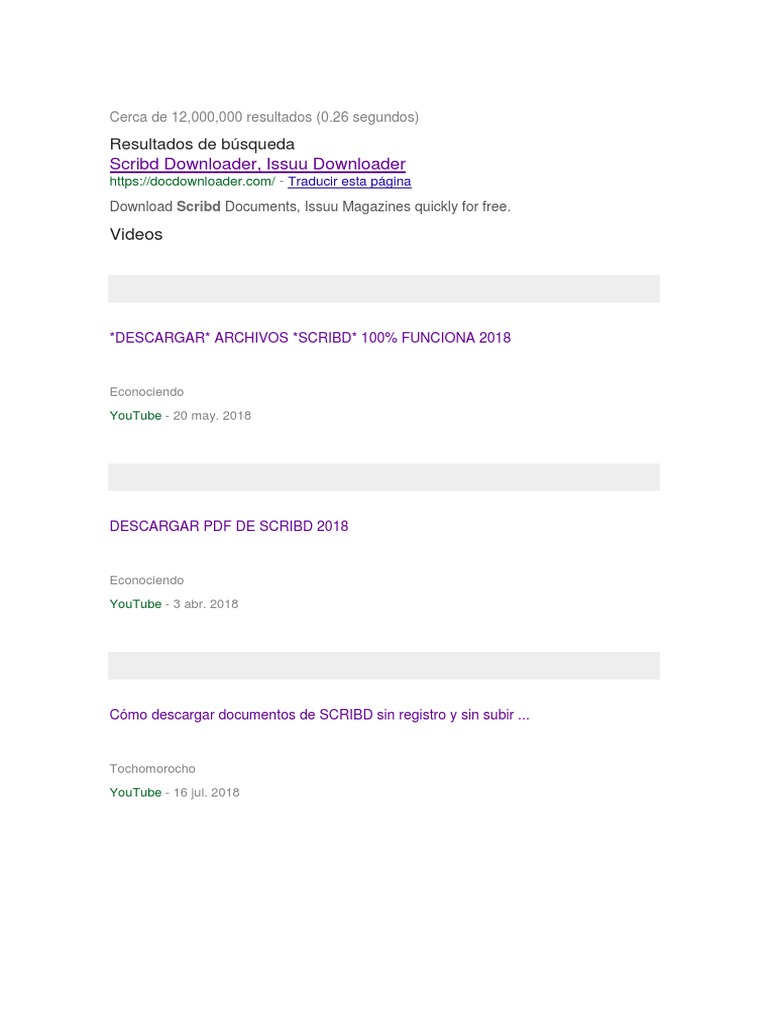 Cómo descargar documentos de Scribd gratis | PDF | Scribd | Youtube