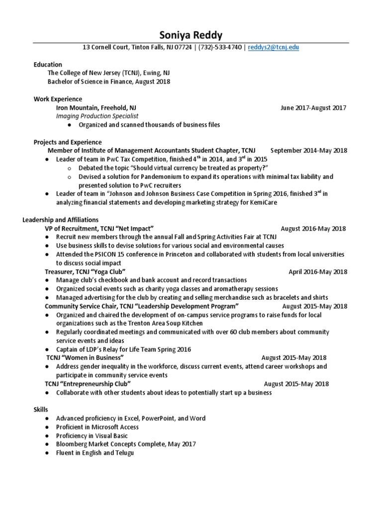 Soniya Resume 2018 PDF | PDF | Business | Economies