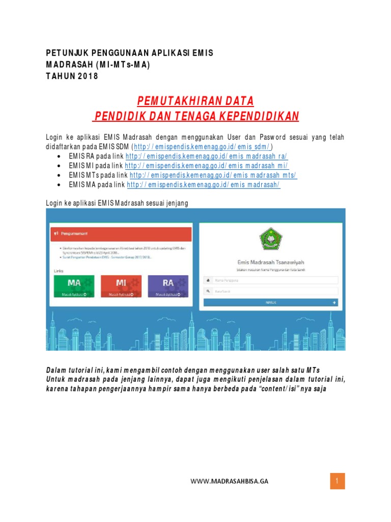 Tutorial EMIS PTK 2018 | PDF