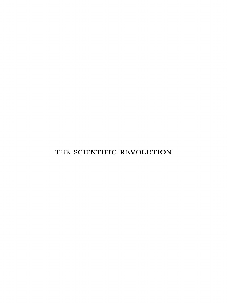 Alfred Rupert Hall - Scientific Revolution 1500-1800 - The Formation of ...