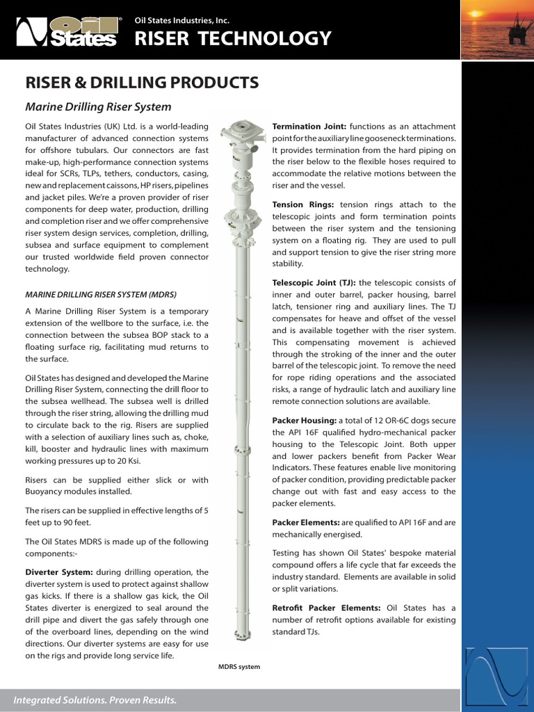 Marine Drilling Riser System | PDF | Drilling Rig | Subsea (Technology)