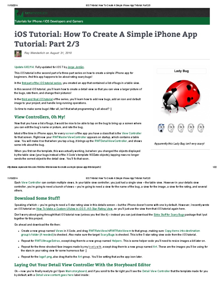 Ios Tutorial: How To Create A Simple Iphone App Tutorial: Part 2/3 ...