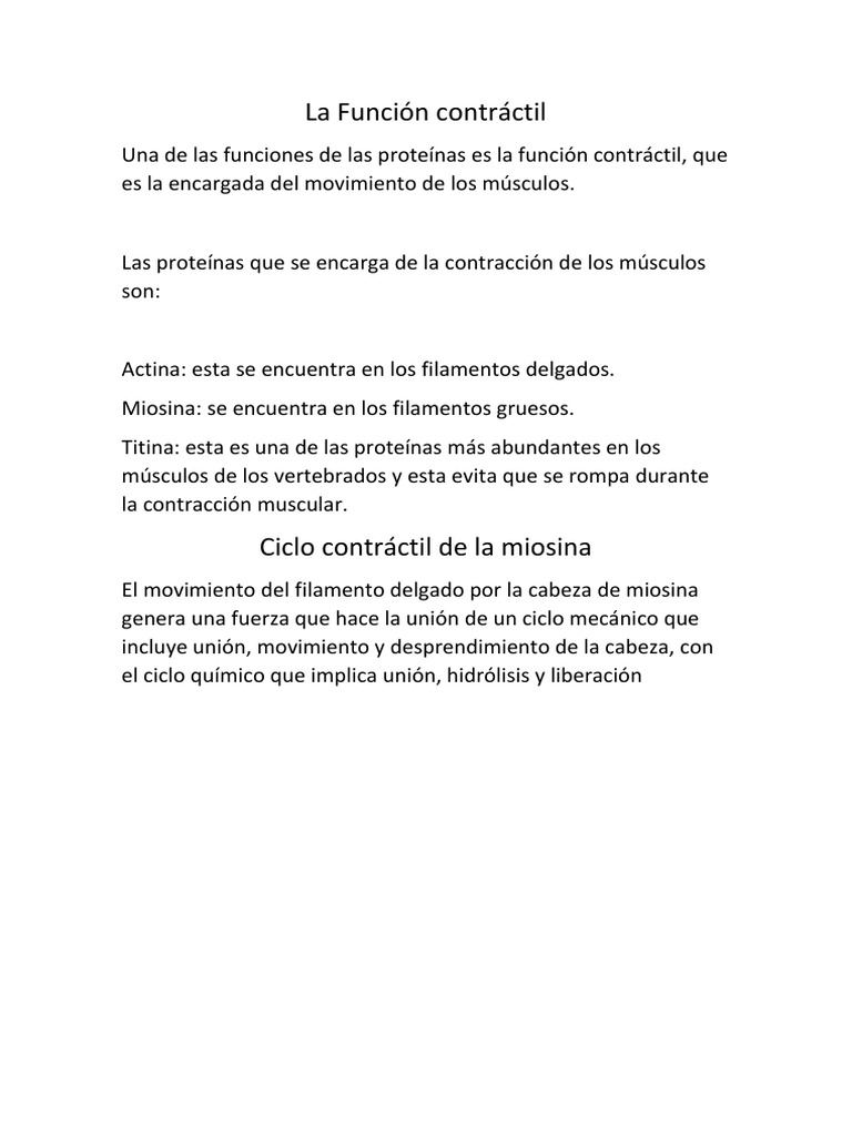 La Función Contráctil