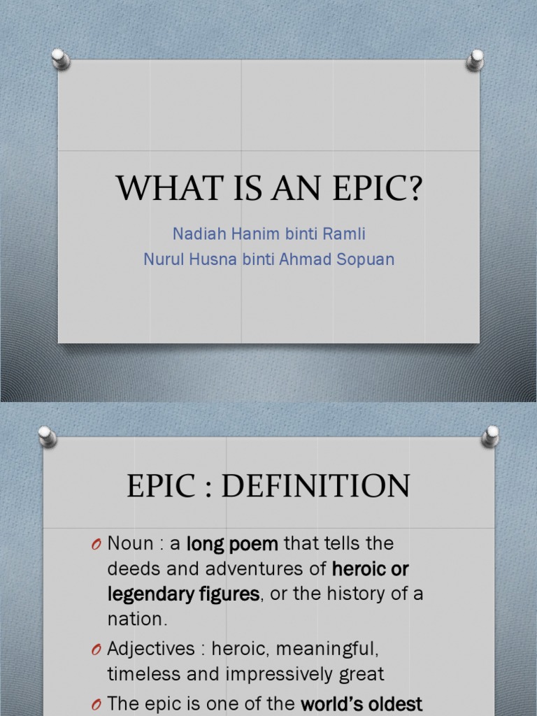 What Is An Epic | PDF