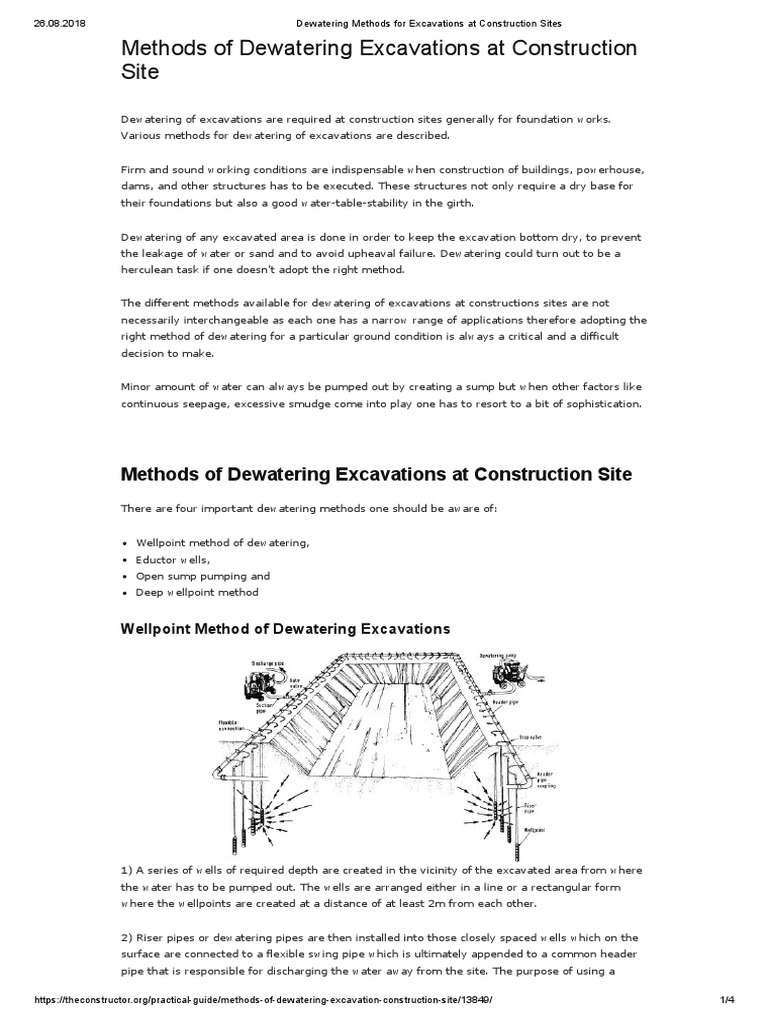 Dewatering Techniques for Builders | PDF | Pump | Chemical Engineering