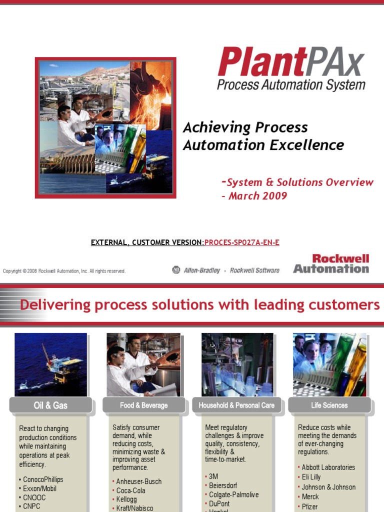 PlantPAx EXTERNAL Presentation | PDF | Automation | Total Cost Of Ownership