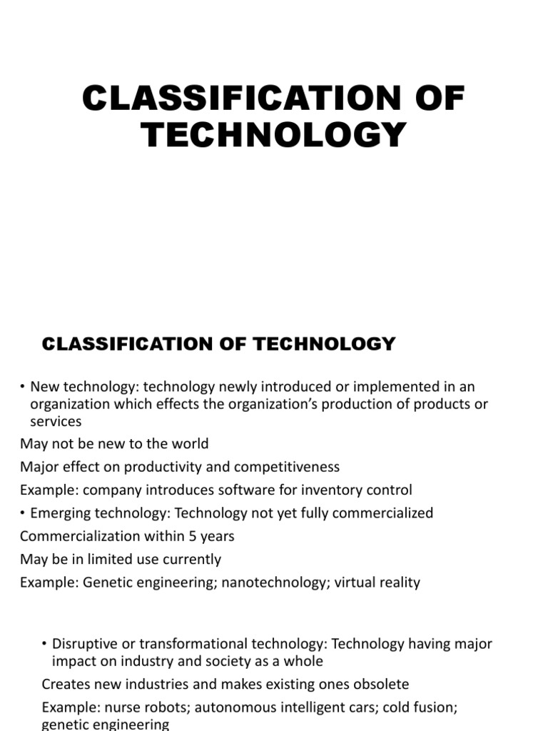 Classification of Technology | PDF | Hybrid Vehicle | Engines