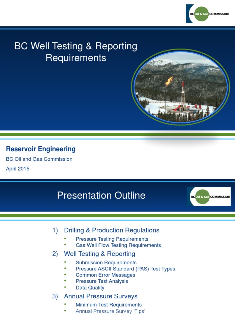 Well Testing and Reporting Overview Powerpoint Presentation April ...