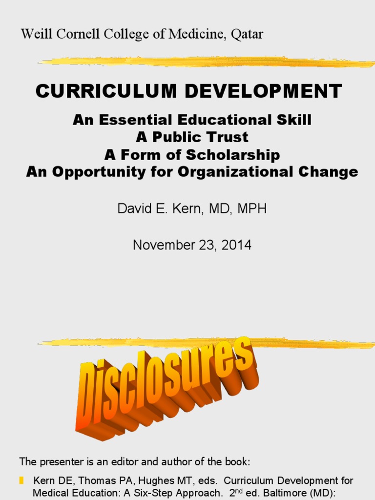 Six Step Approach To Curriculum Development | PDF | Goal | Needs Assessment